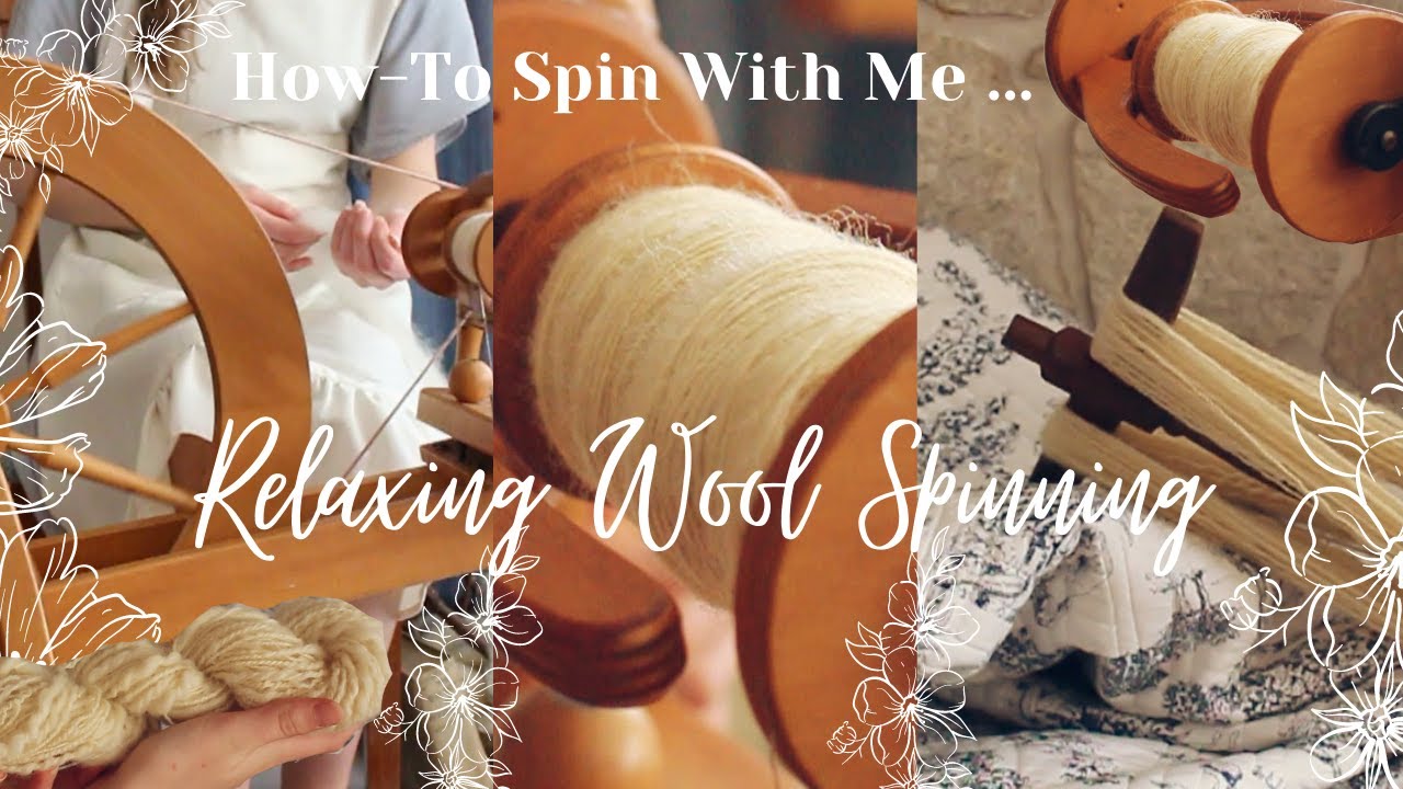 How to Spin Wool into Yarn : Relaxing Spin With Me - YouTube