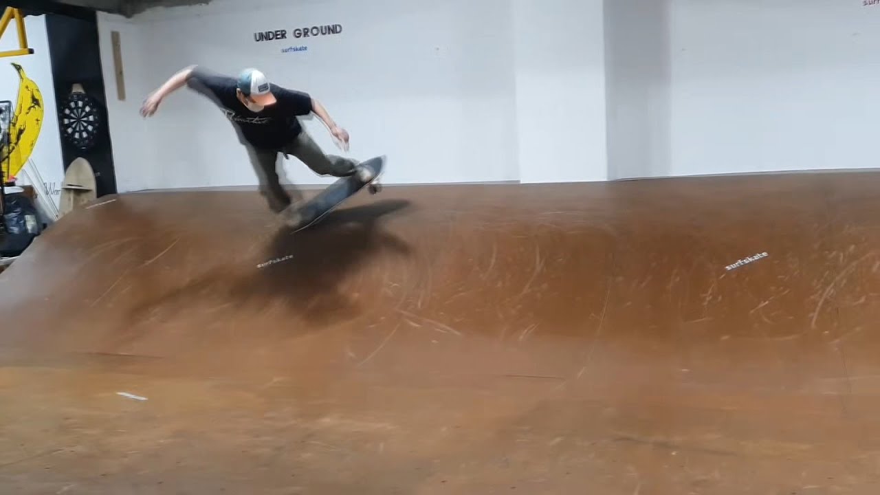paju underground wood wave ramp surfskate - YouTube