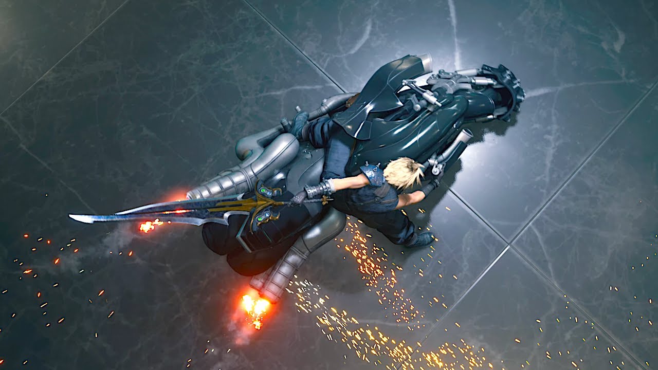 Cloud Motorcycle Chase Scene - Final Fantasy 7 Remake - YouTube