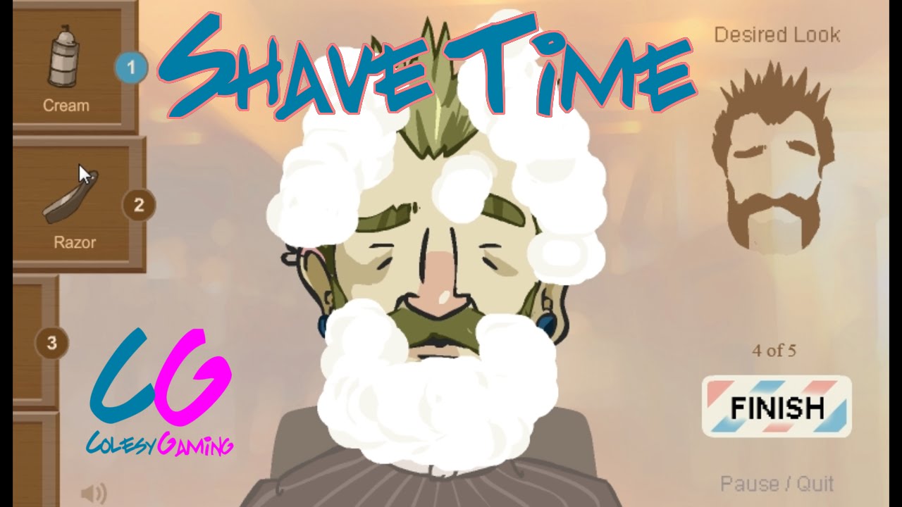 Lets Play free browser game "Shave Time" - Beard Fashion - YouTube