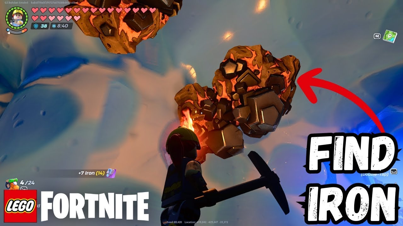 How to Find Iron in LEGO Fortnite #fortnitelego - YouTube