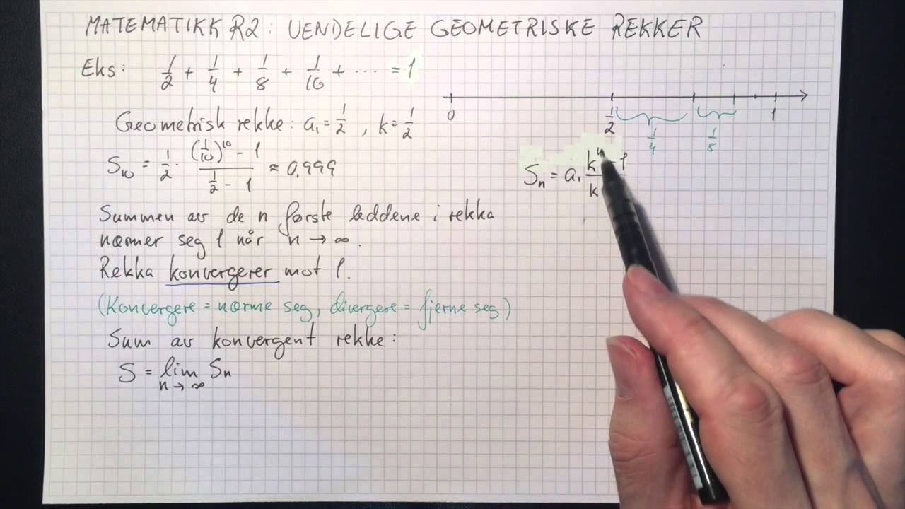 Matematikk R2: Uendelige geometriske rekker - YouTube
