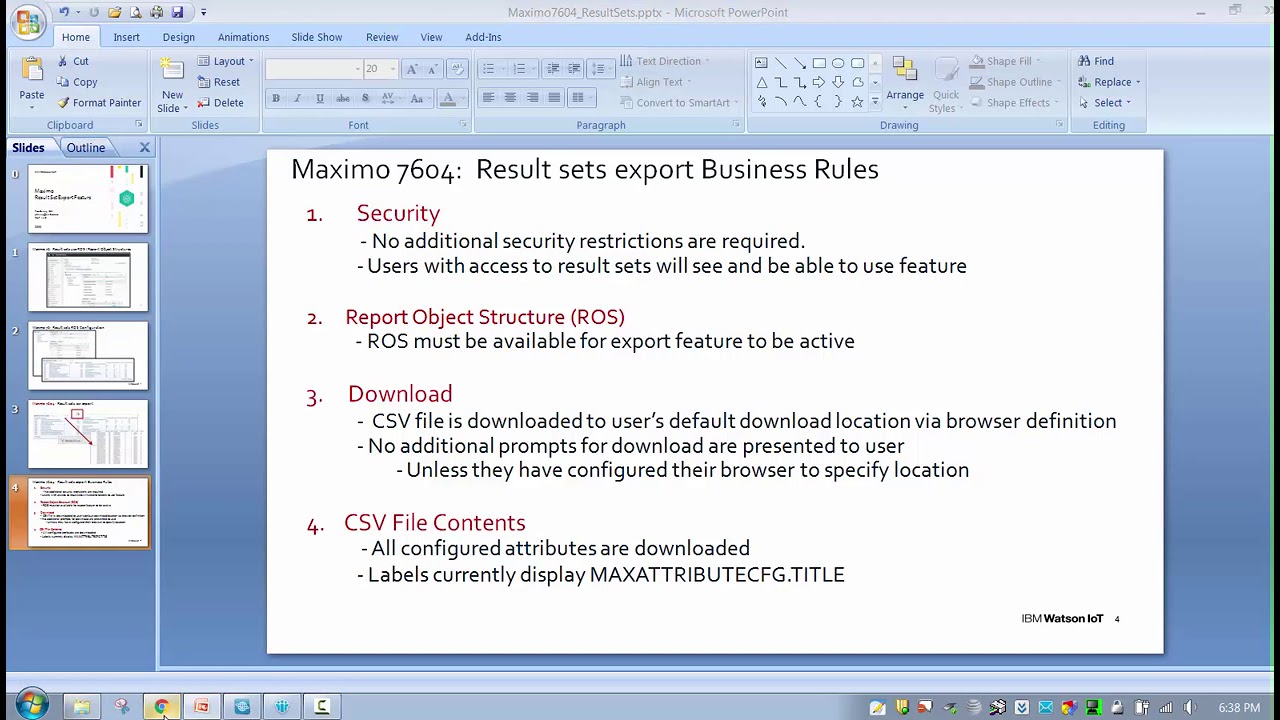 New Maximo 7604 Feature Result Set Export - YouTube