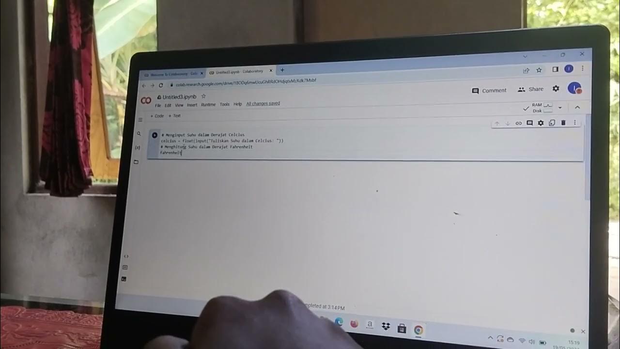 Mengubah Celcius menjadi Fahrenheit menggunakan Google Collab and ...