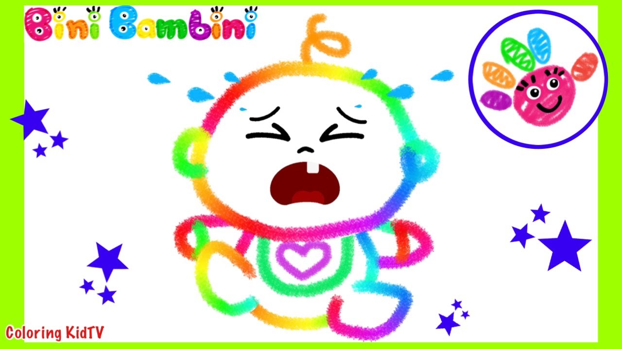 Coloring Videos for Kids | Coloring an Animated Baby | Bini Bambini ...