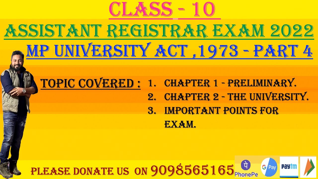Ass Registrar 2022 Class 9 MP University Act 1973 Part 3 YouTube ass-registrar-2022-class-9-mp-university-act-1973-part-3-youtube
