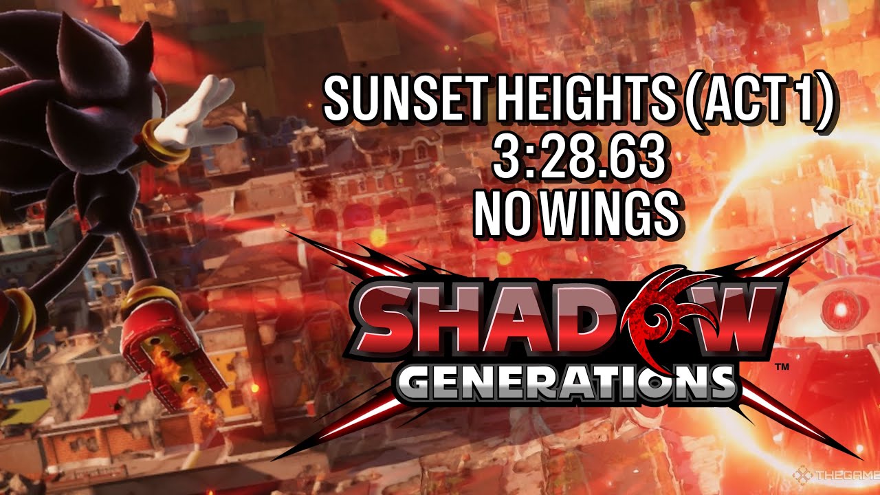 Shadow Generations | Sunset heights act 1 speedrun (no wings) - 3:28.63 ...
