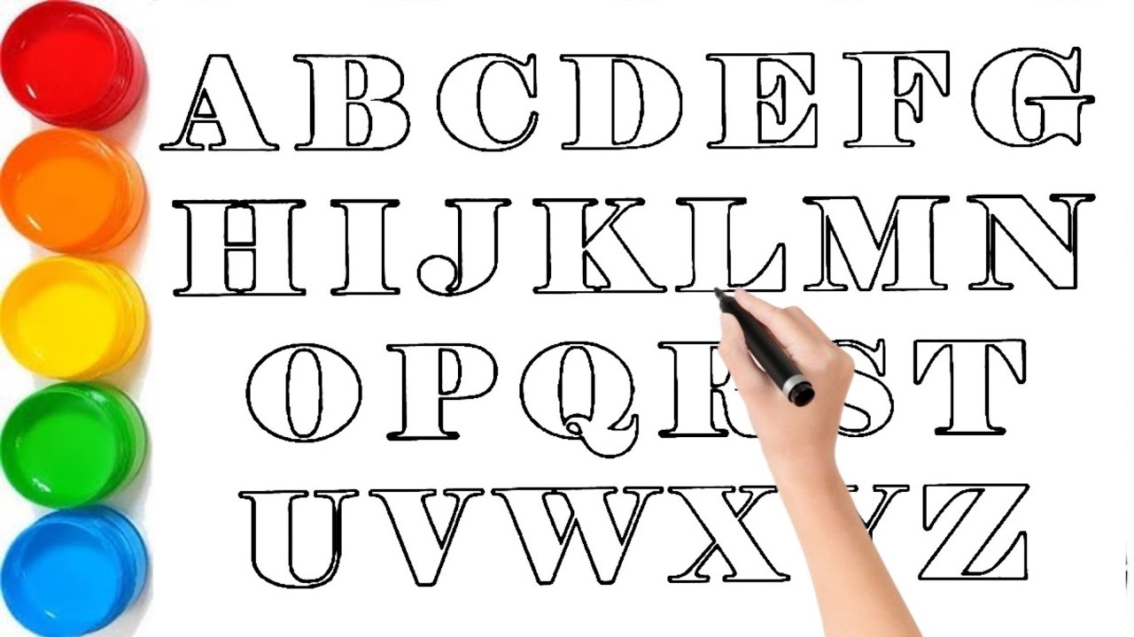 How to draw Abcd drawing // a to z writing // alfabet draw // phonic ...