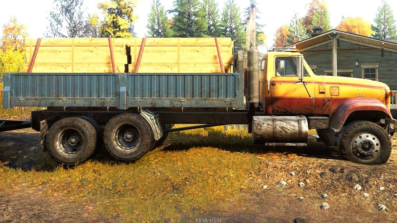 SnowRunner - GMC MH9500 Truck + Trailer - YouTube