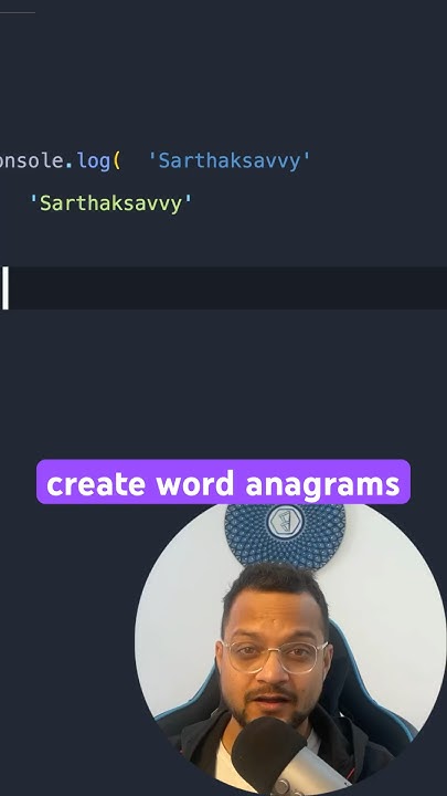 Create word Anagrams #javascript - YouTube