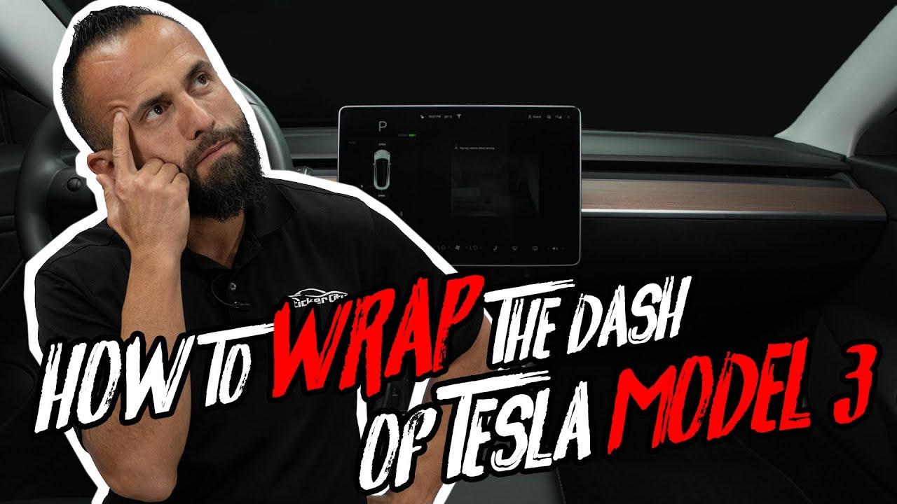 Custom Tesla Model 3 Dash Wrap How To (IN LEATHER) - YouTube