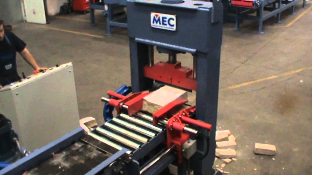 Small automatic stone splitter for sawn material MEC - YouTube