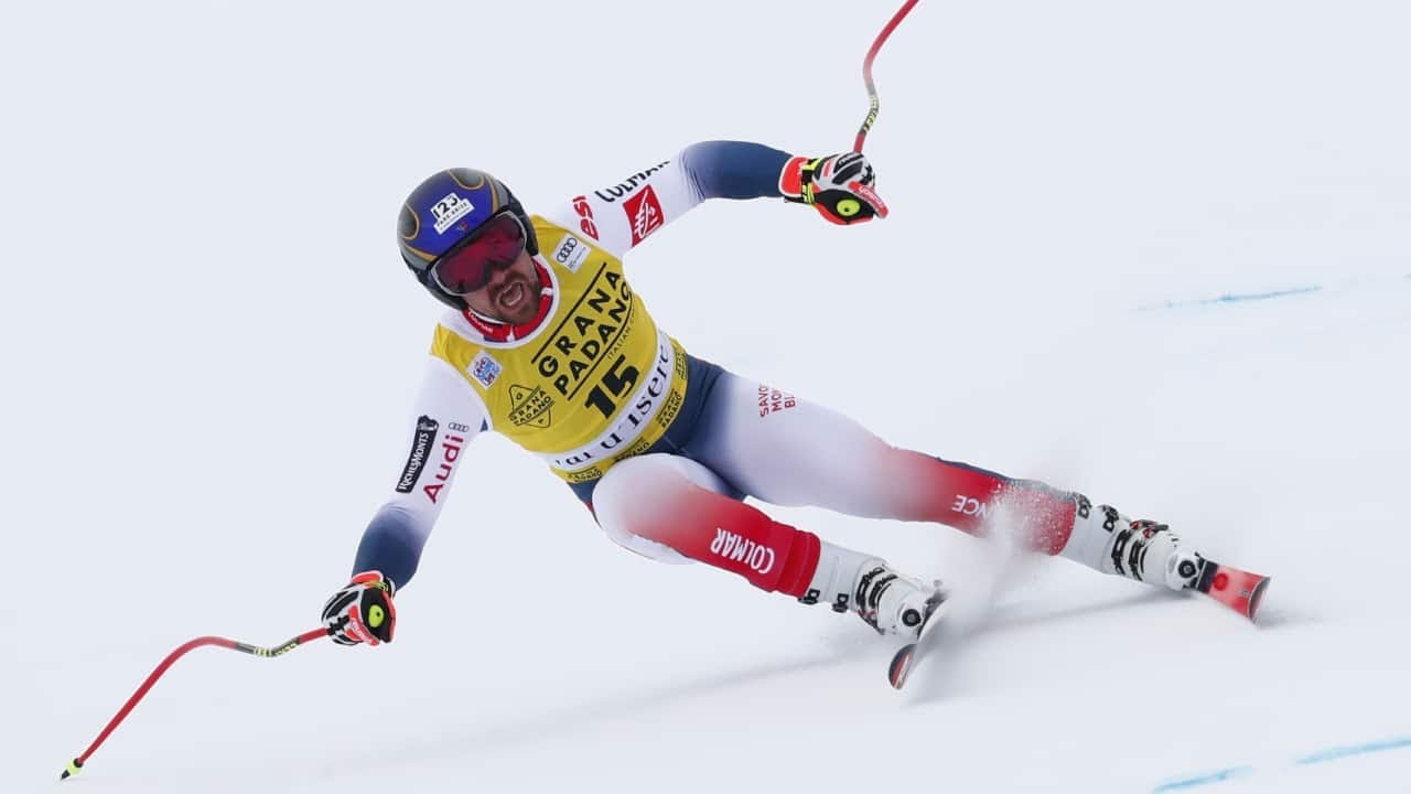 France's Maxence Muzaton avoids downhill disaster with near-miss ...