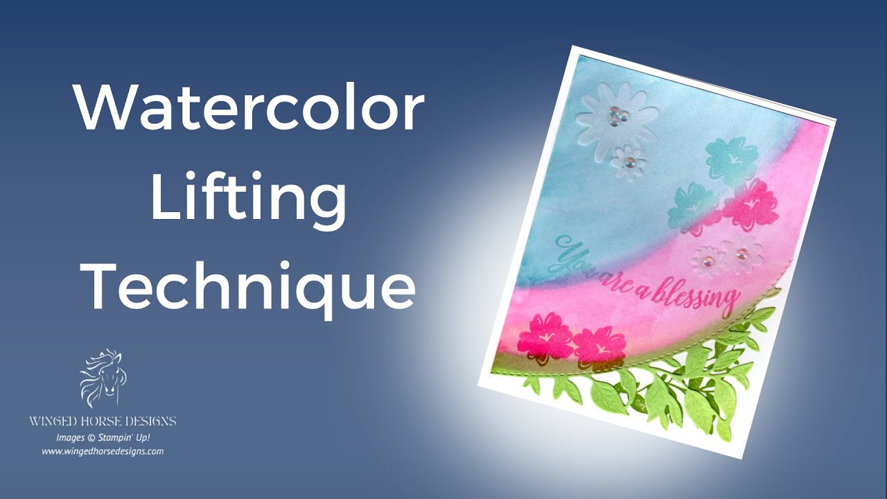 Watercolor Lifting Technique Card - YouTube