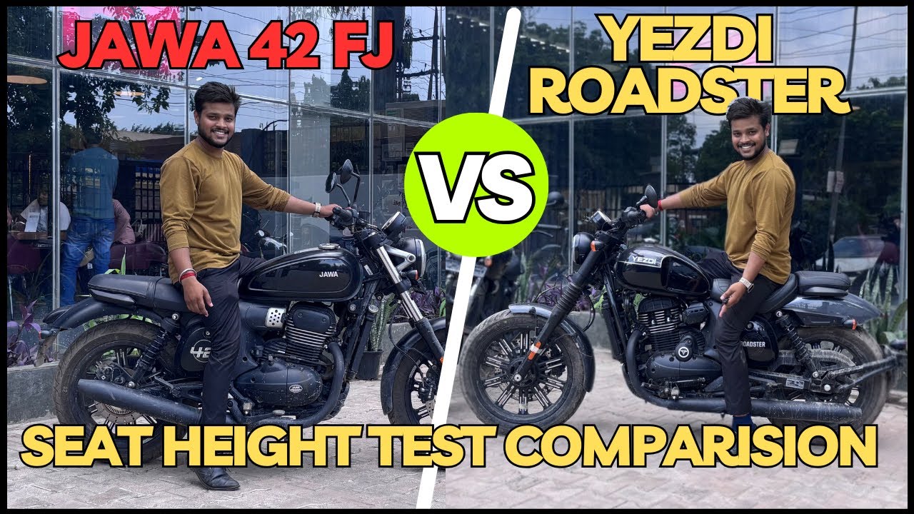 Yezdi Roadster 2025 VS JAWA 42 Fj | Seat Height Test Comparison # ...
