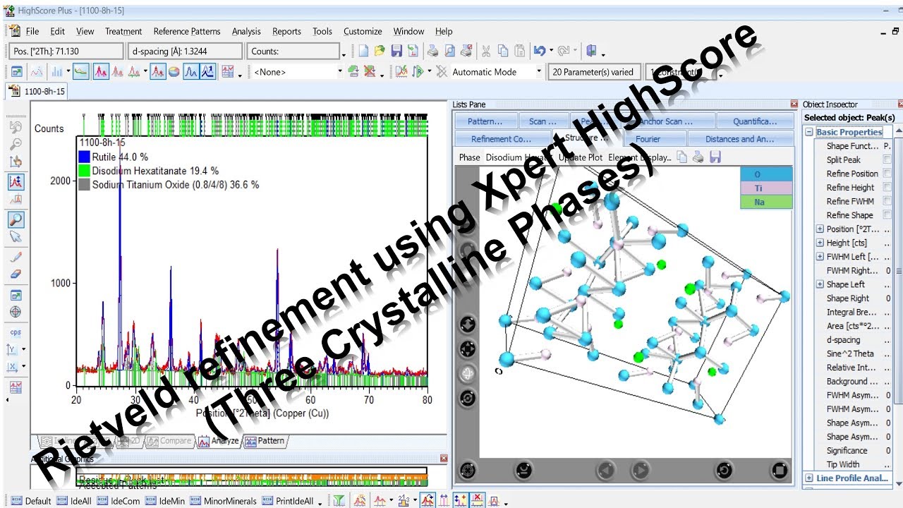 Xpert HighScore Plus-Rietveld Method tutorial 2018 - YouTube