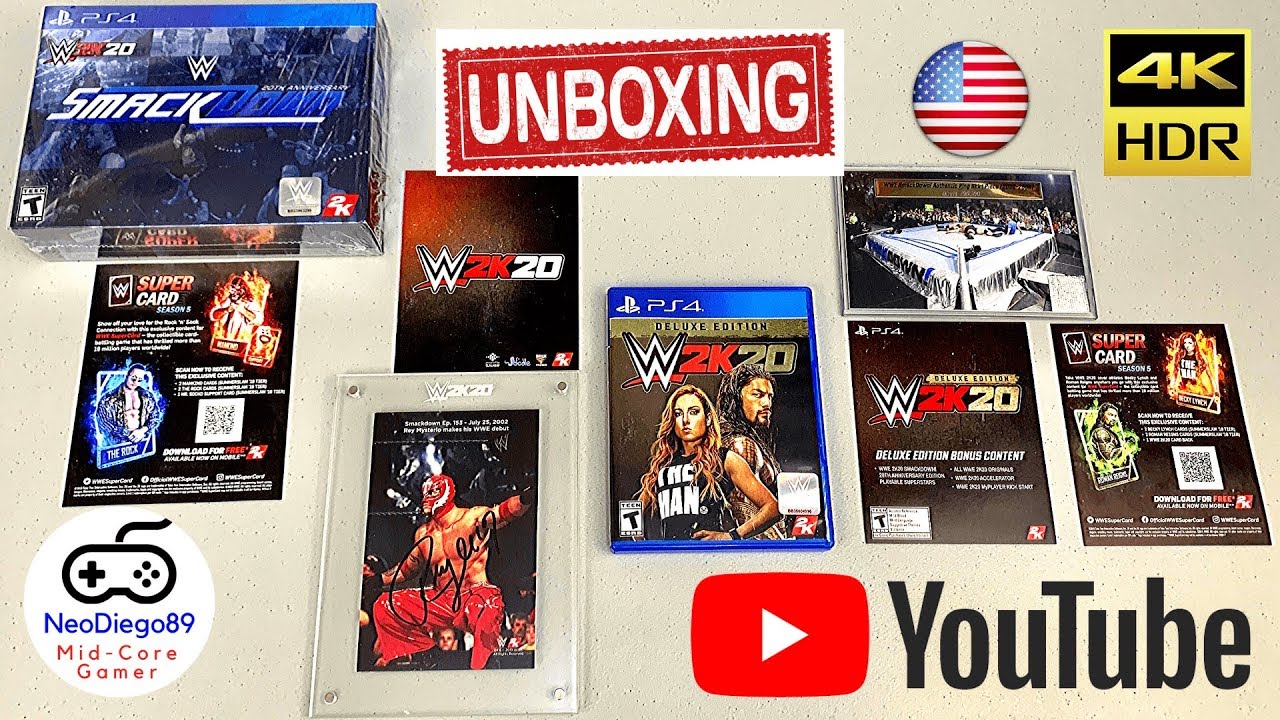 W2k20 Smack Down 20th Anniversary PS4 Unboxing (English) - YouTube