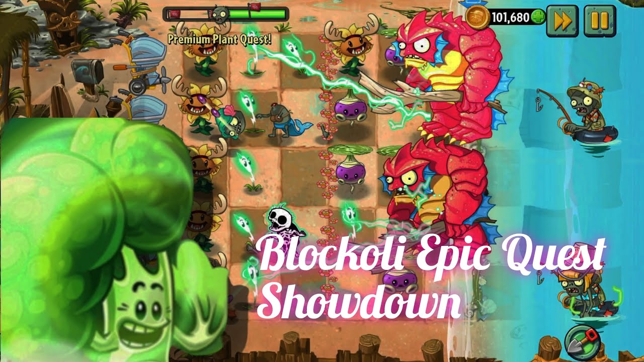 Get premium plants perks | Blockoli Epic Quest Final Level Pvz2 # ...