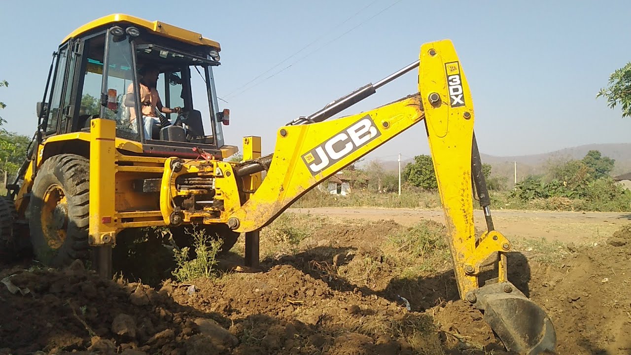JCB Backhoe Machine Working on Mud | JCB 3DX Super | JCB Working | JCB ...