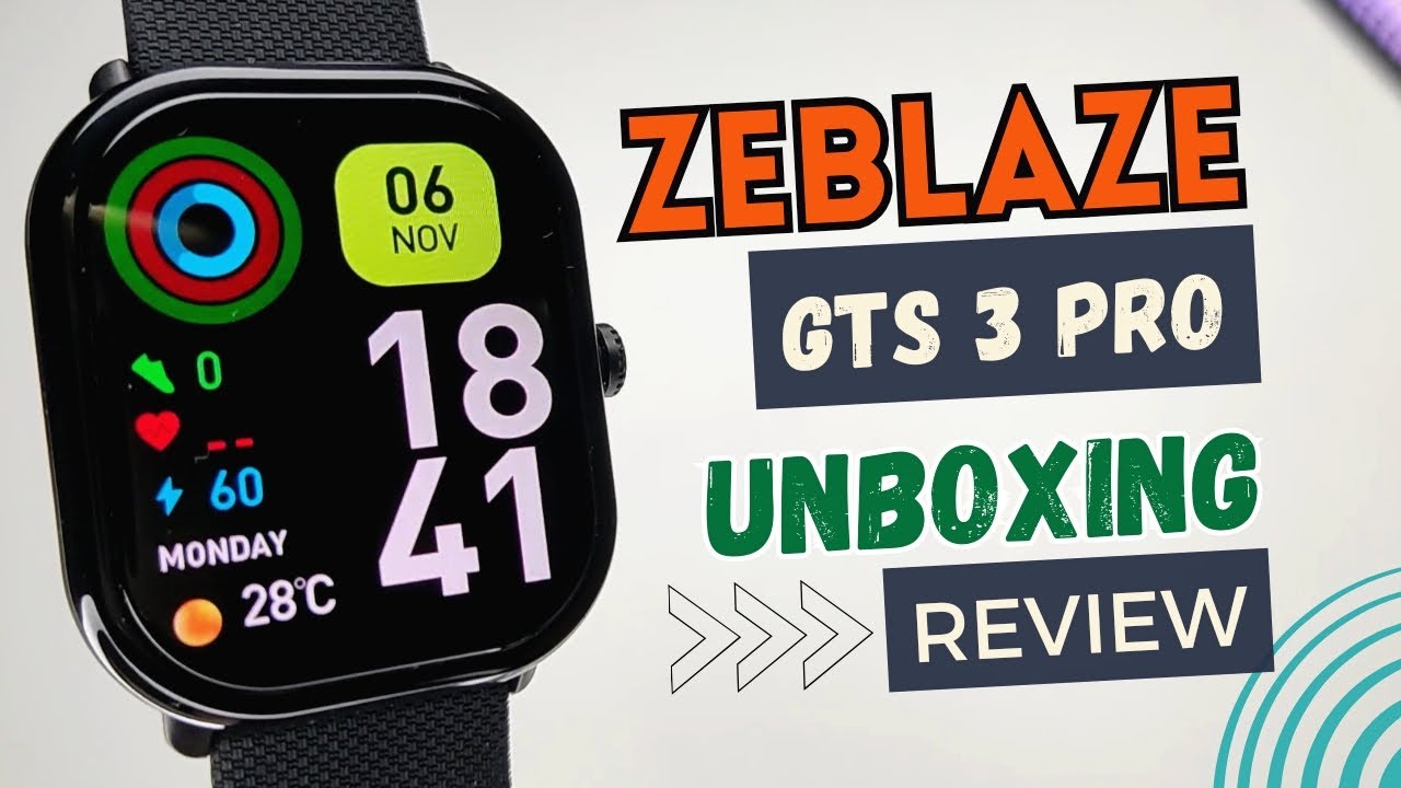 CHEGOU! ZEBLAZE GTS 3 PRO - Tela AMOLED, 300 WATCH FACES e 100 MODOS ...