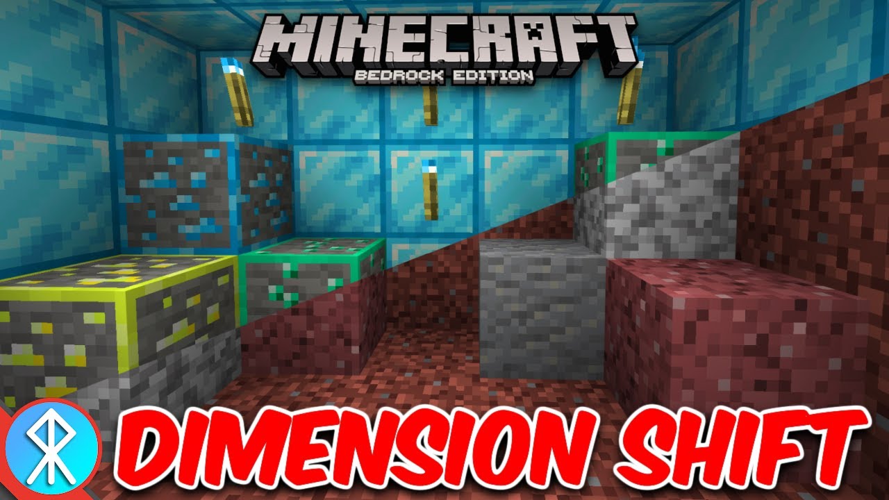 Minecraft DIMENSION SHIFT Command Tutorial (Bedrock/MCPE/Xbox) - YouTube