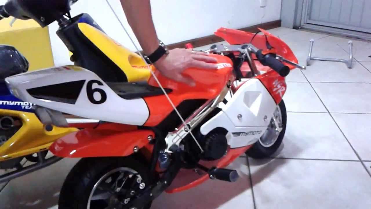 MINI MOTO PARTIDA EASY PULL STARTER - YouTube