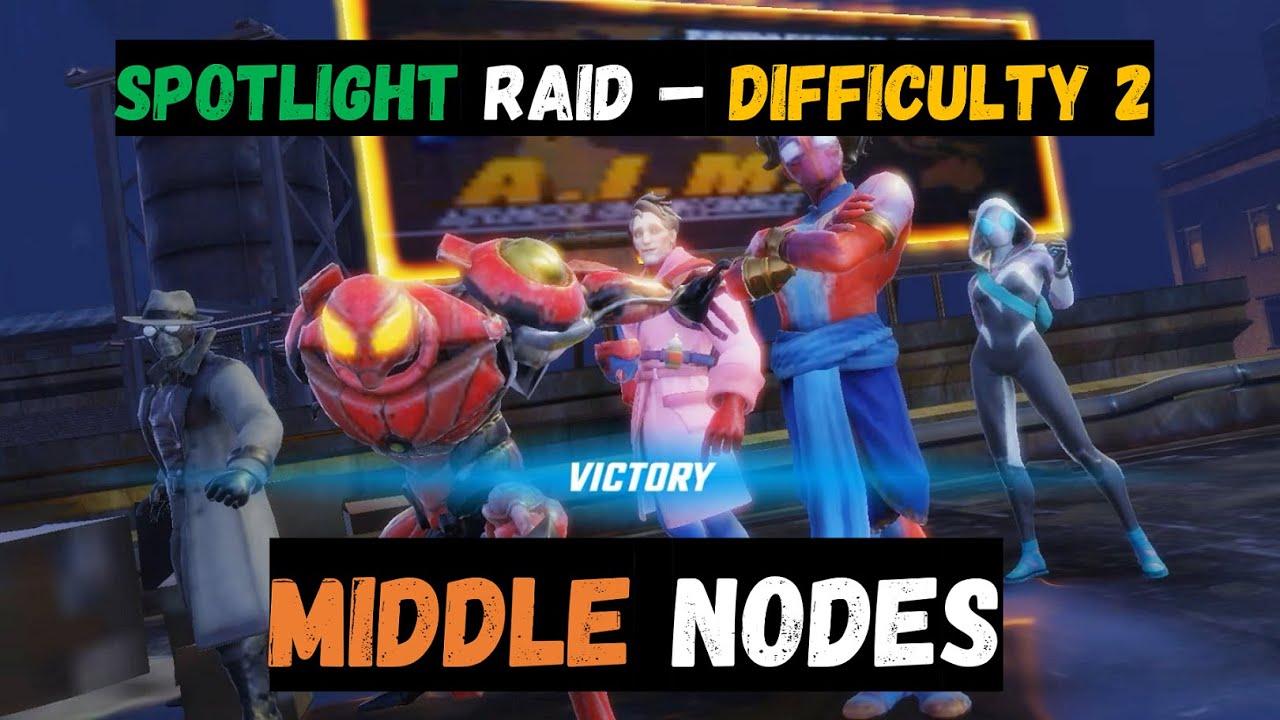 Spotlight raid Difficulty 2 - Marvel Strike Force @if2pgames - YouTube