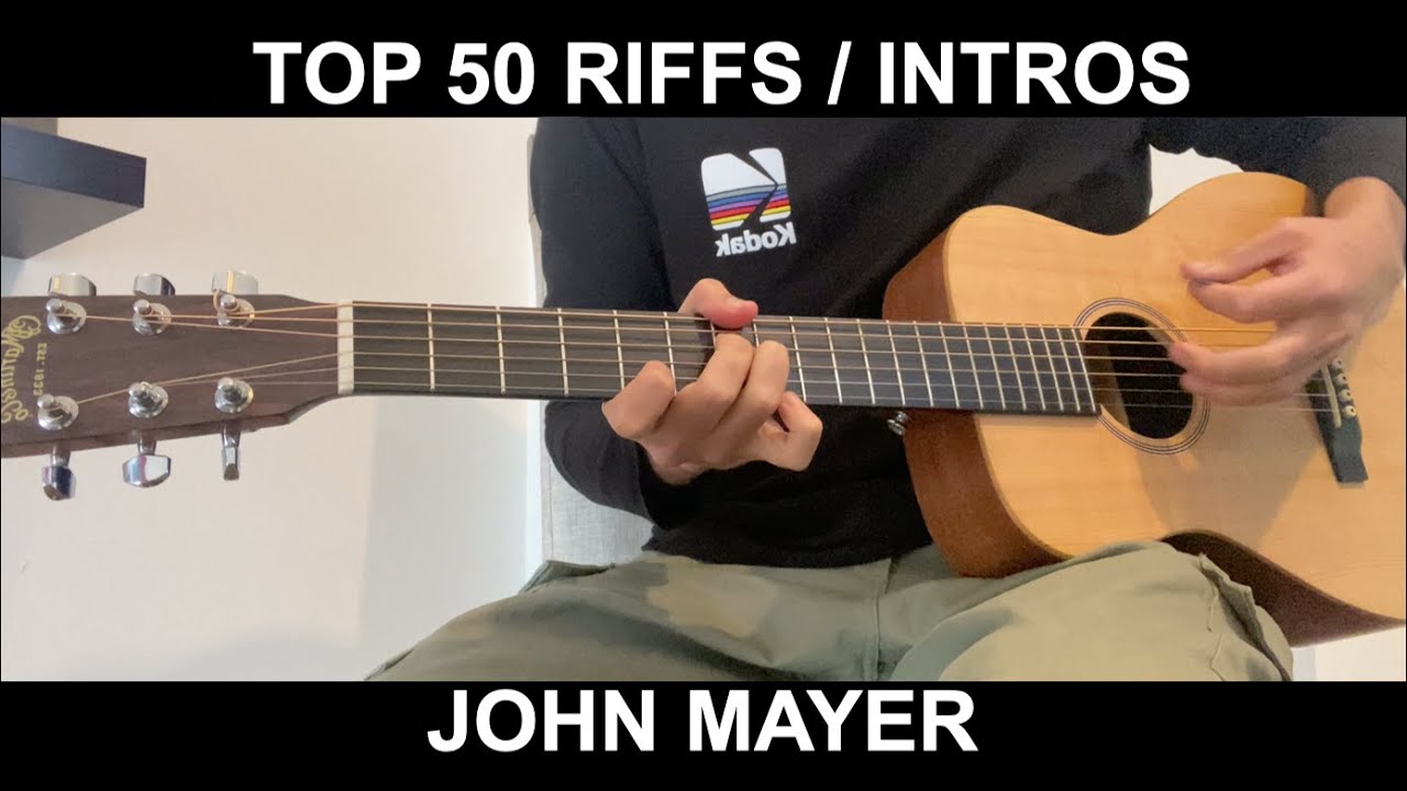 TOP 50 JOHN MAYER ACOUSTIC RIFFS / INTROS - YouTube
