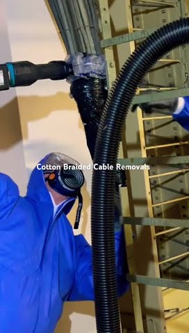APS - Asbestos Cotton Braided Cable Removals - YouTube