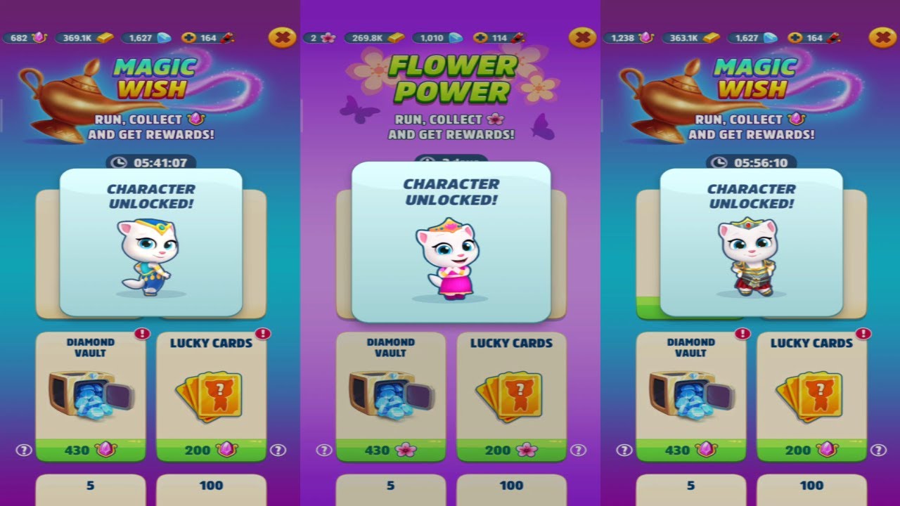 Talking Tom Gold Run Princess Angela Genie Angela Valkyrie Angela ...