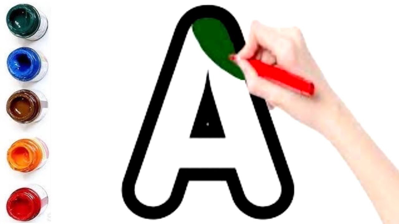 How to Learn Draw and Paint Letters A to Z and Count 1 to 100 for Kids ...