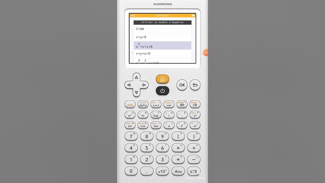 Equation du second degré avec NUMWORKS - YouTube