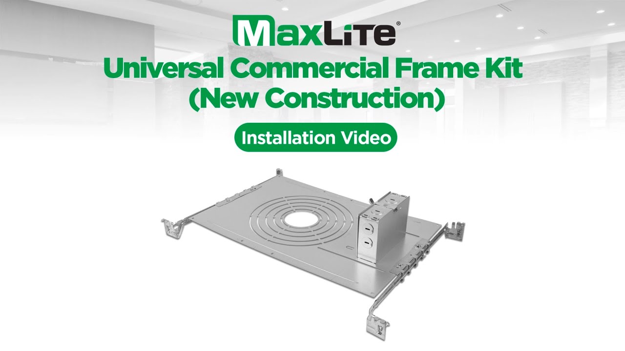 MaxLite Universal Commercial Downlight Frame Plate - Installation Video ...