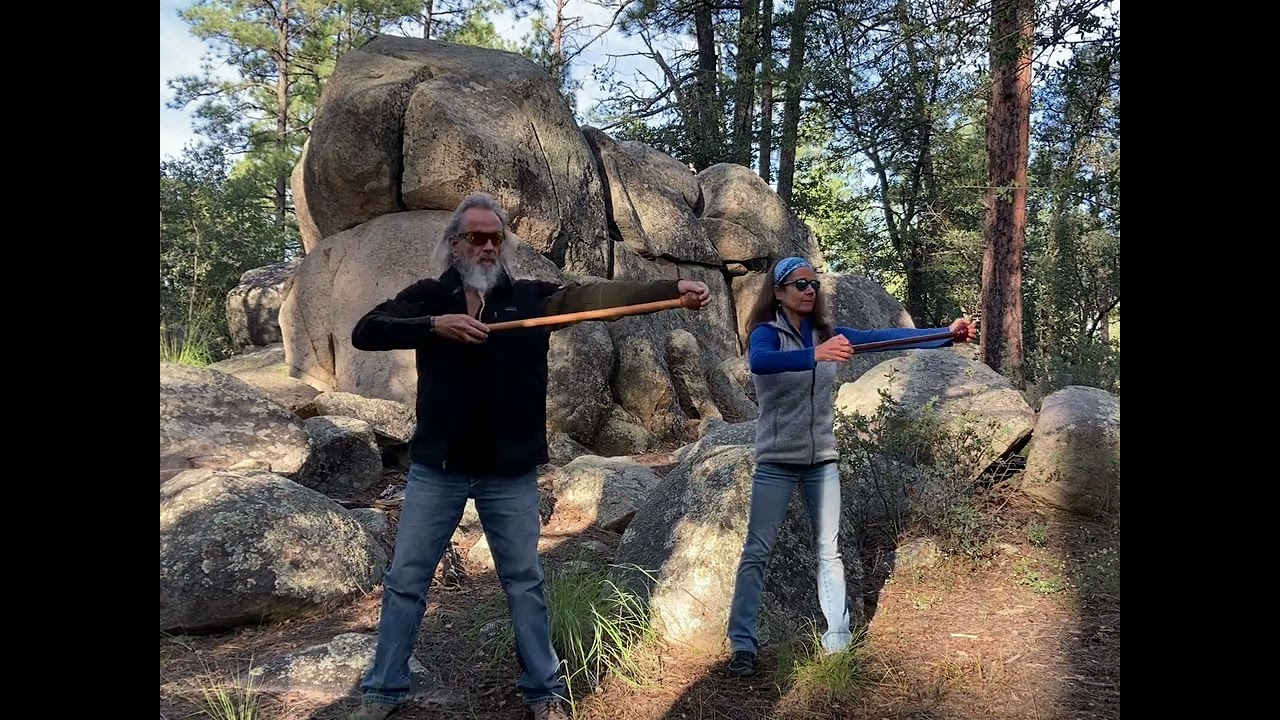 Double Ball Staff Calisthenics with Zenkahuna and CoachTara - YouTube