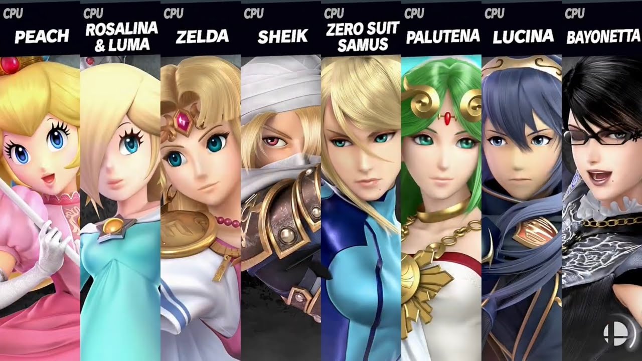 Super Smash Bros. Ultimate - Ladies in Super Smash Bros. 4 - YouTube