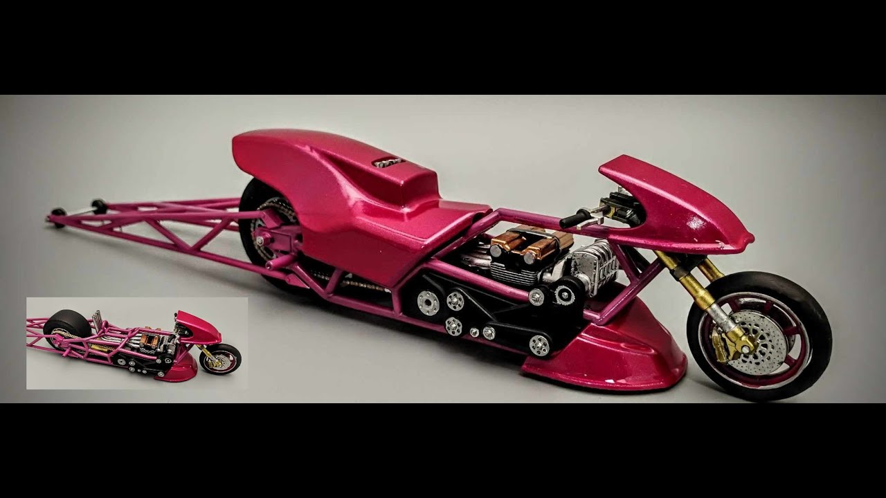 Top Fuel Drag Bike Motorcycle 1/12 Scale Model Kit Build How To ...