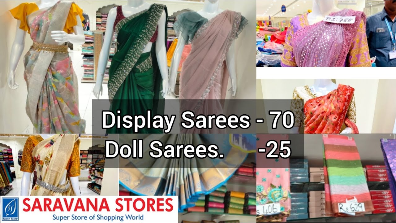 95- Sarees Collection| Display sarees -70 | Doll sarees -25| super ...