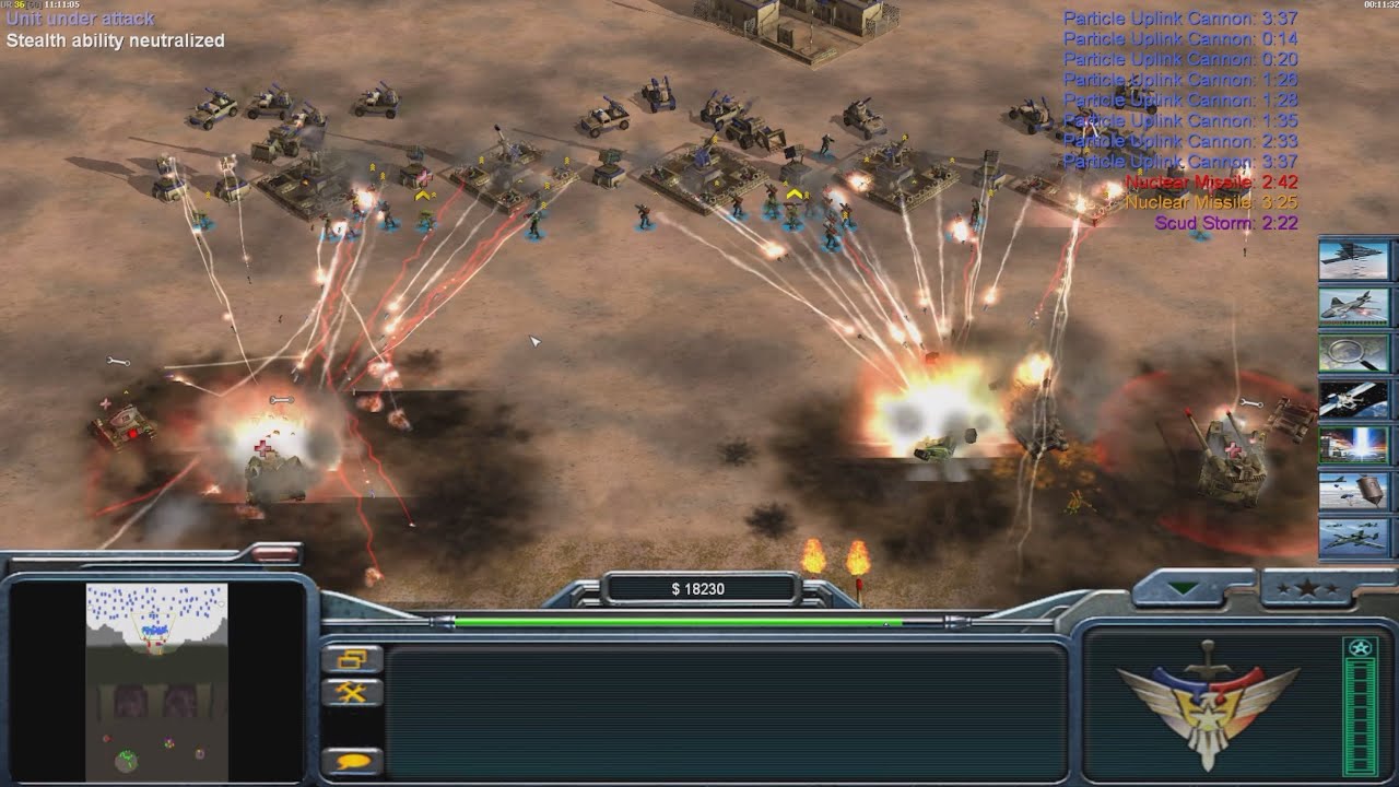 USA Air Force - Command & Conquer Generals Zero Hour - 1 vs 5 HARD ...