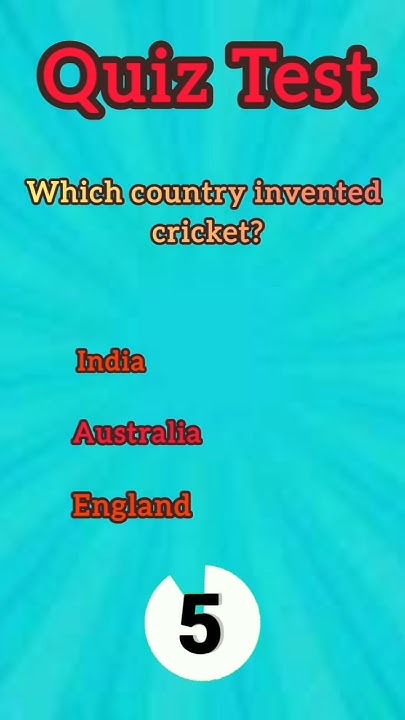 Which country invented cricket? #quiz #youtubeshorts #kidsvideo # ...