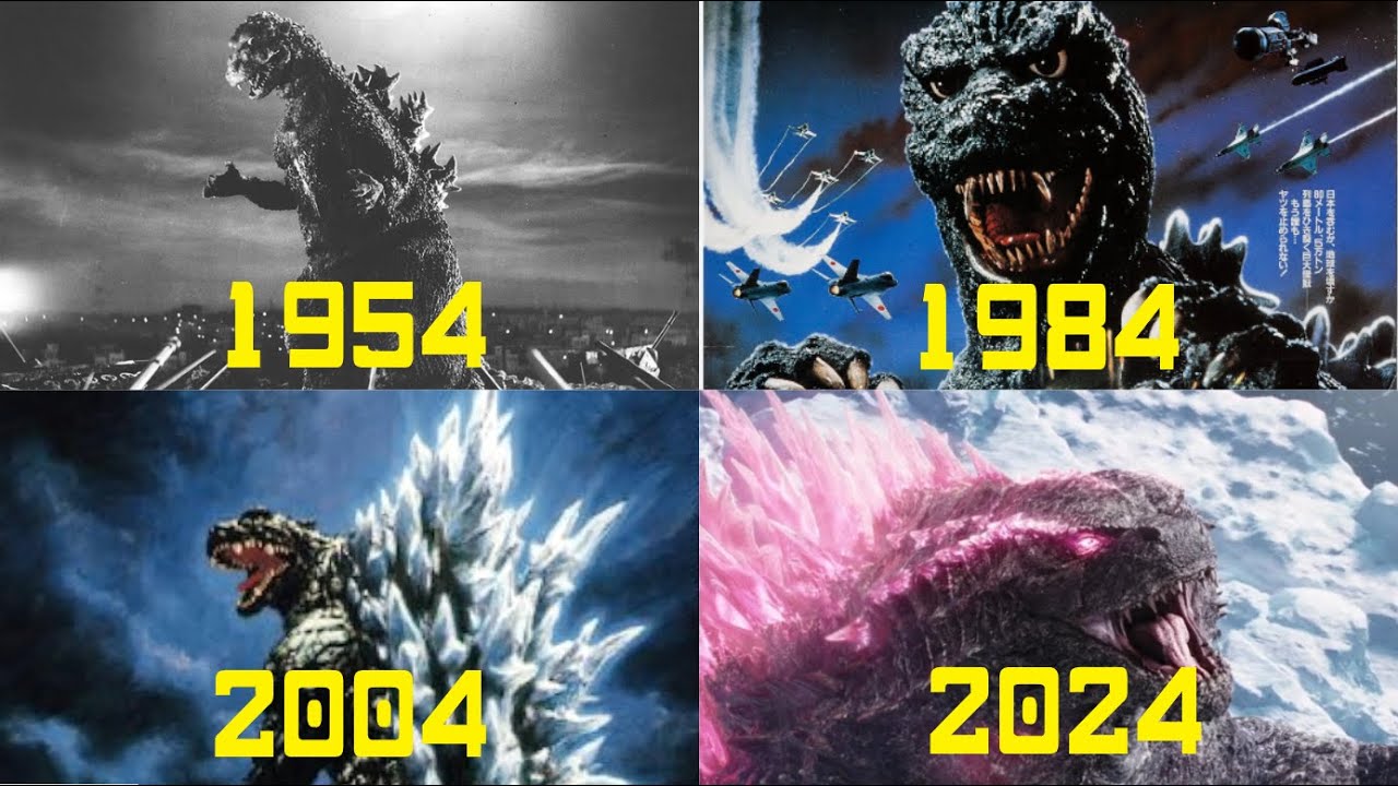 GODZILLA (1954 - 2024): 70-Year HISTORY and EVOLUTION of Godzilla's ...
