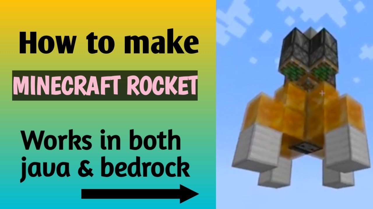 How To Make A Minecraft Rocket | Minecraft Spaceship - YouTube