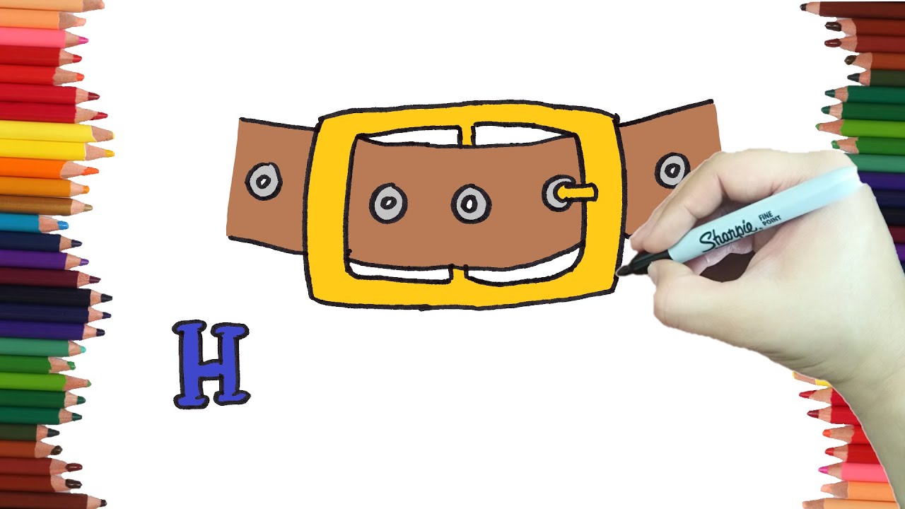 Drawing A BUCKLE - Speed drawing - YouTube