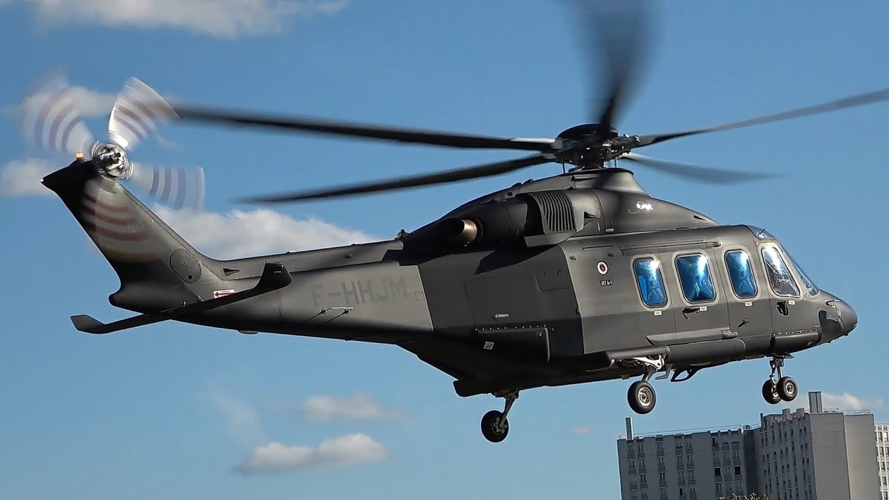 LUXURIOUS LEONARDO AW139 Takeoff & Landing !! (F-HHJM) - YouTube