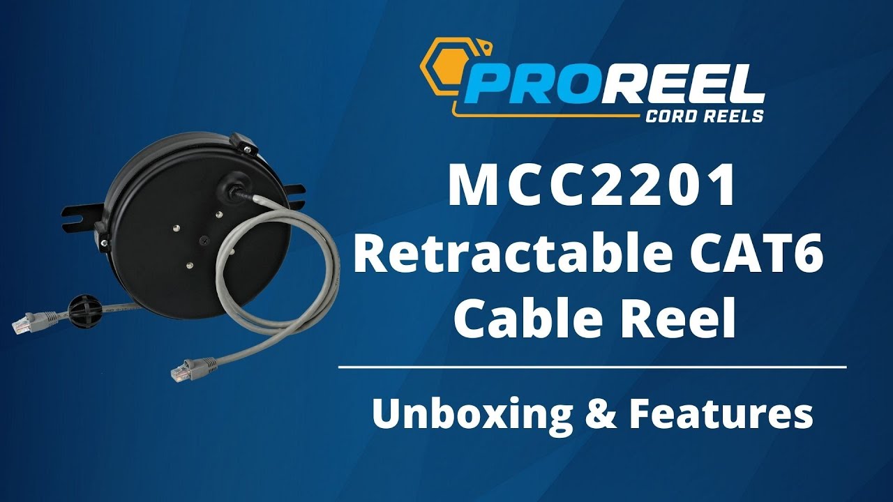 ProReel 20ft Retractable CAT6 Cable Reel - Alert MCC2201 - Unboxing ...