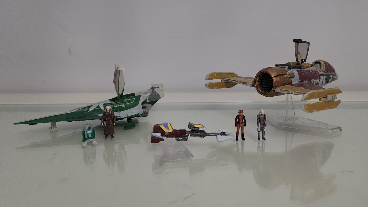 Saesee Tinn's Jedi Starfighter & Shin Hati Fiend Fighter, Sabine Wren w ...