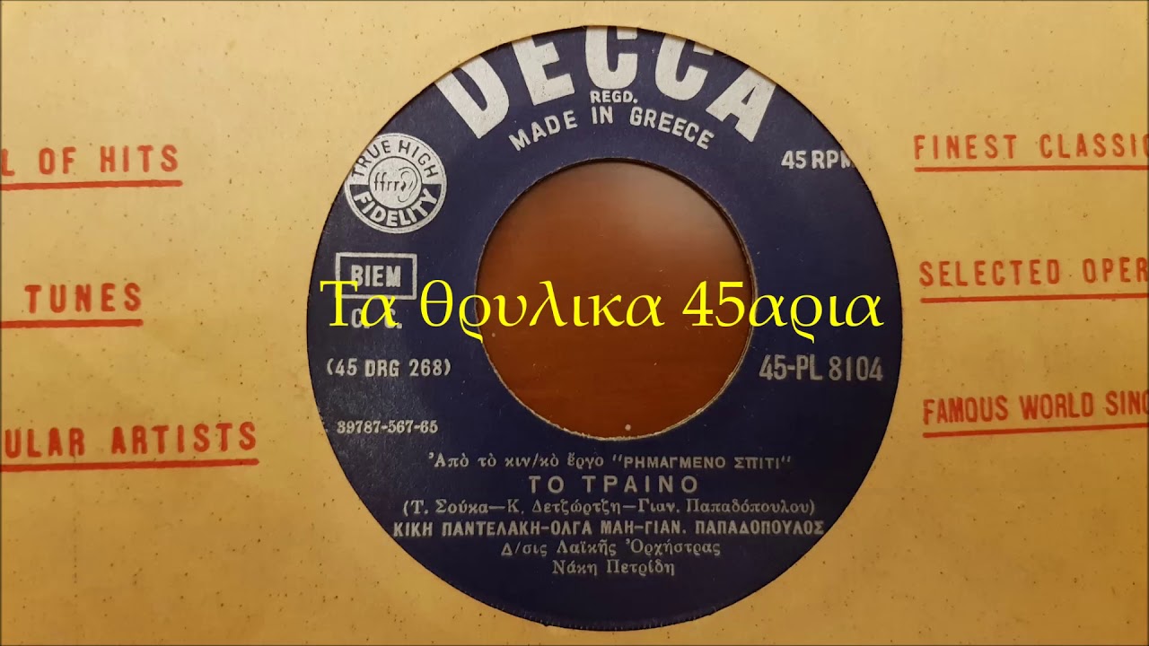 ΚΙΚΗ ΠΑΝΤΕΛΑΚΗ - ΟΛΓΑ ΜΑΗ - ΓΙΑΝΝΗΣ ΠΑΠΑΔΟΠΟΥΛΟΣ - ΤΟ ΤΡΑΙΝΟ - YouTube