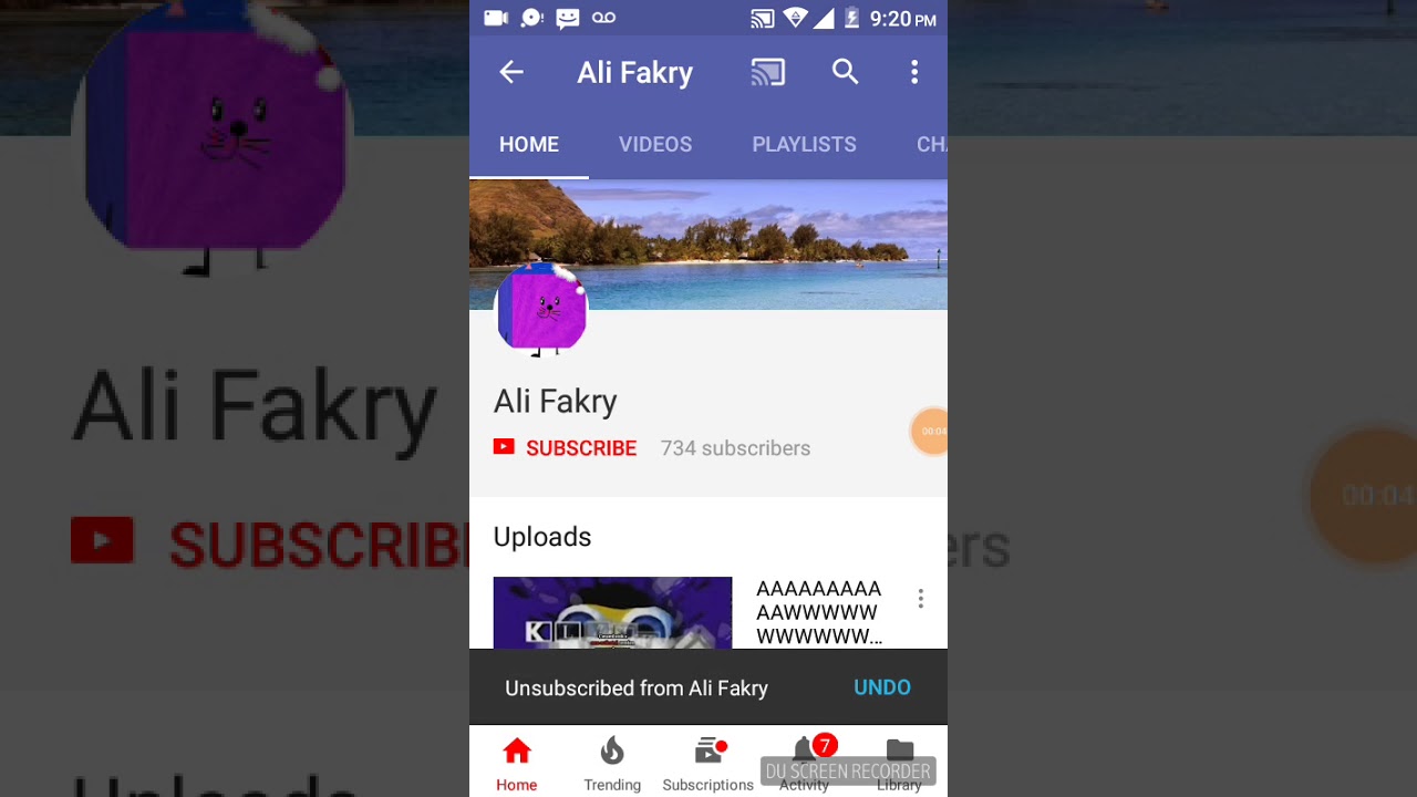 I unsubscribe to ali fakry - YouTube