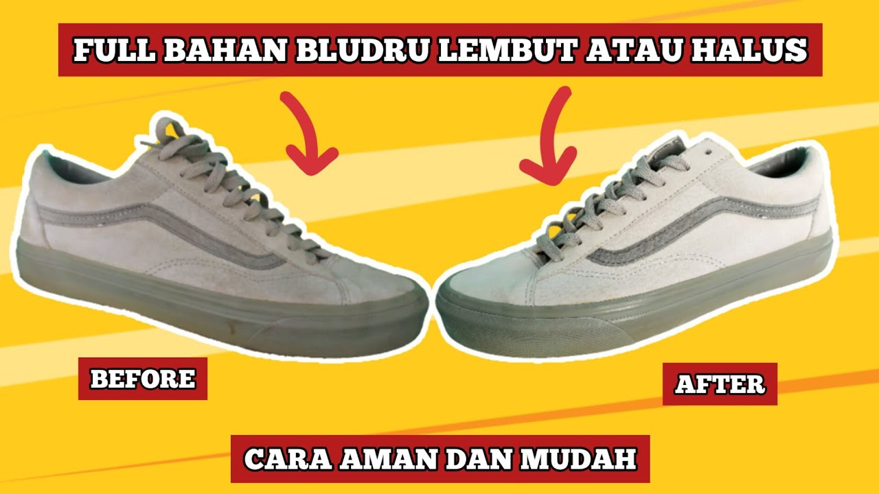 cara mencuci sepatu bahan full bludru - YouTube