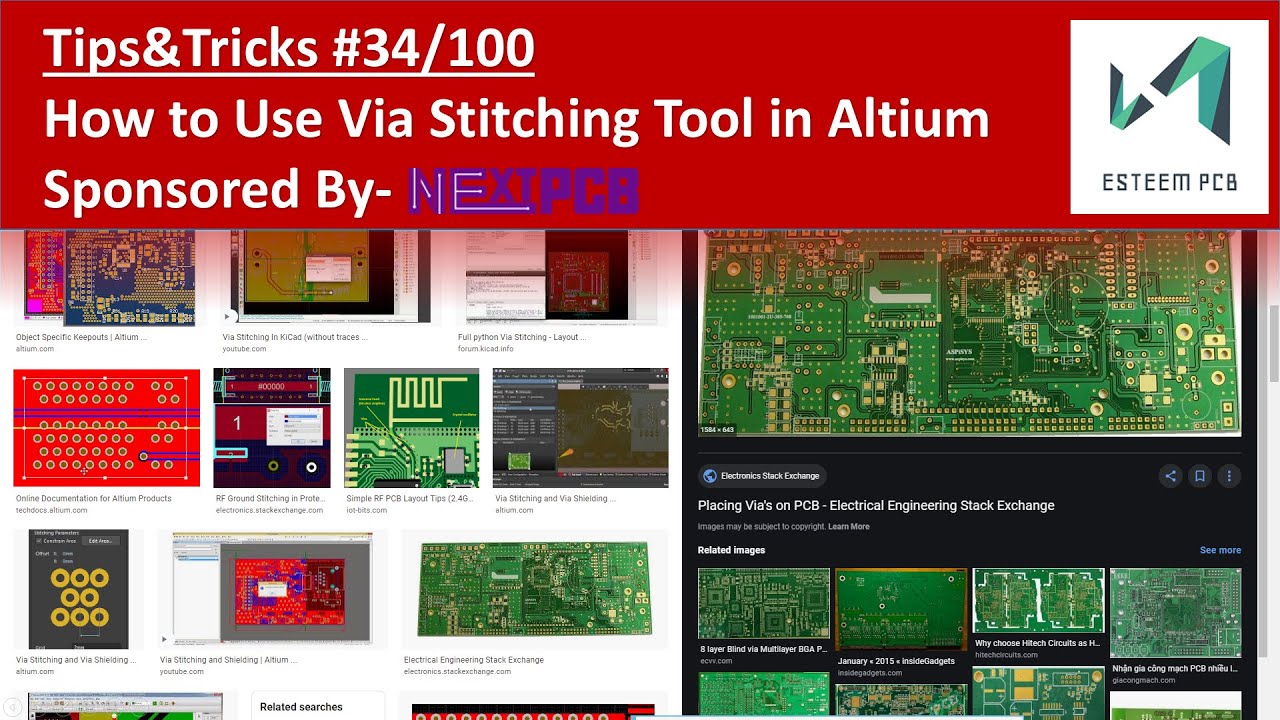 VIA Stitching Tool | Altium Designer Tips #34 | Sponsored by "Nextpcb ...