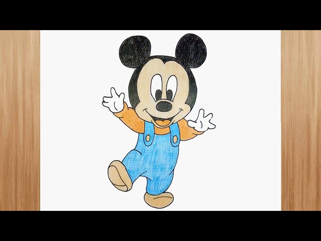 How To Draw Baby Mickey Mouse How To Draw Mickey Mouse Is Sleeping On